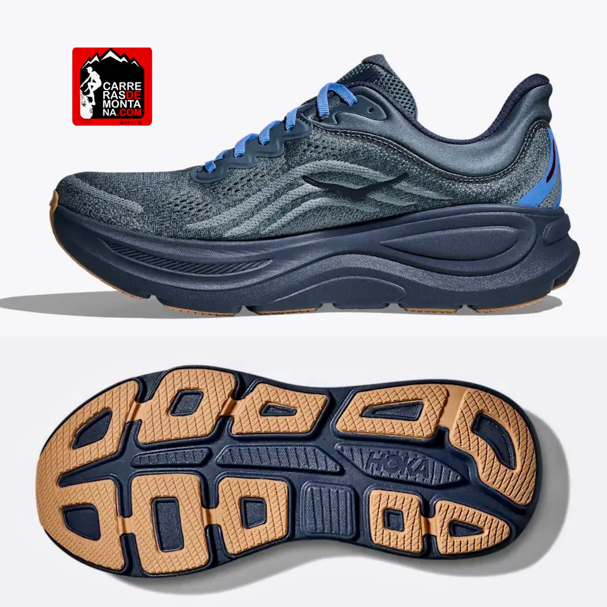 Zapatillas Hoka Bondi, running con 43mm colchón, por Mayayo.